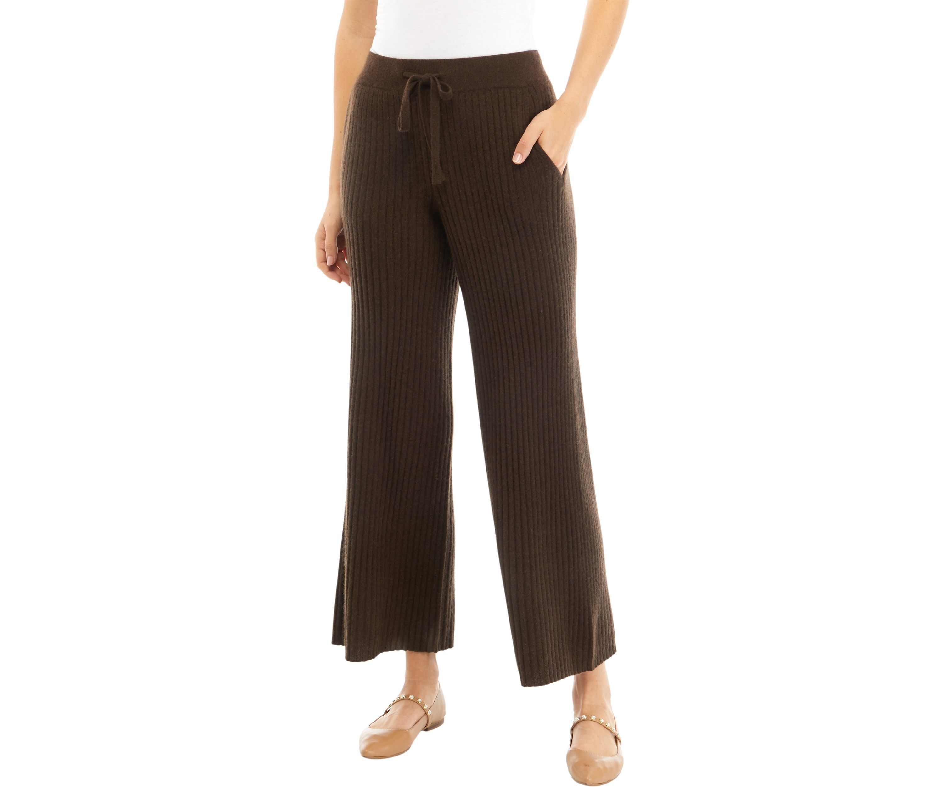 The Cashmere Project Wide Leg Cashmere Ankle Pants | Belk