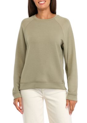 Magaschoni Women's Long Sleeve Scuba Crew Neck Sweatshirt | belk