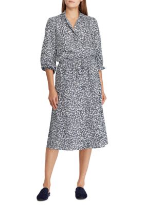 Lauren Ralph Lauren Print Crepe Shirt Dress | belk