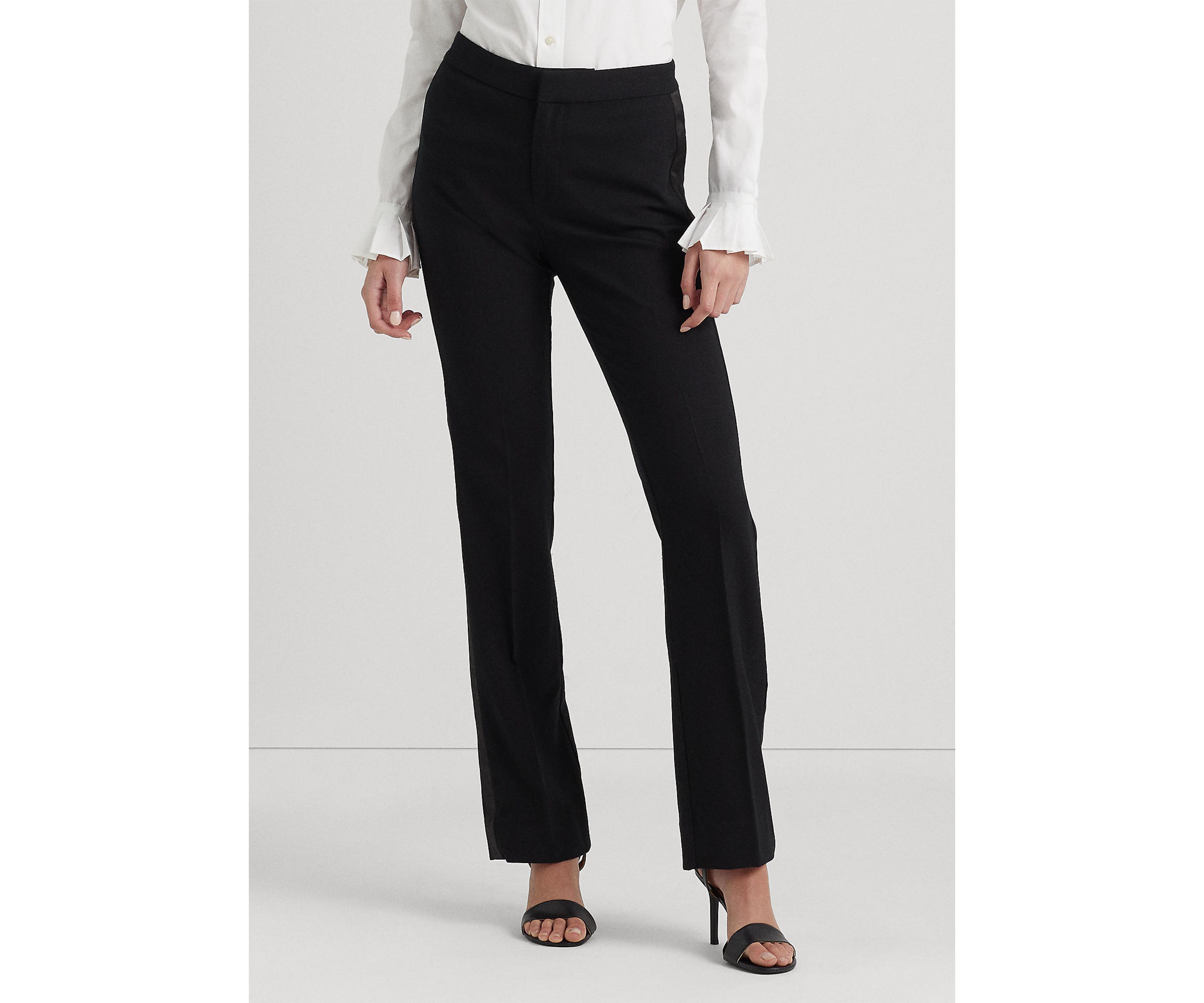 Lauren Ralph Lauren Side Stripe Wool Crepe Pants | Belk