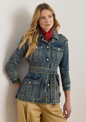 Lauren Ralph Lauren Women's Belted Denim Field Jacket | belk