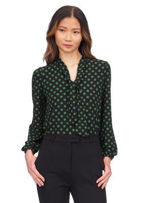 MICHAEL Michael Kors Women's Long Blouson Sleeve Printed Blouse | belk
