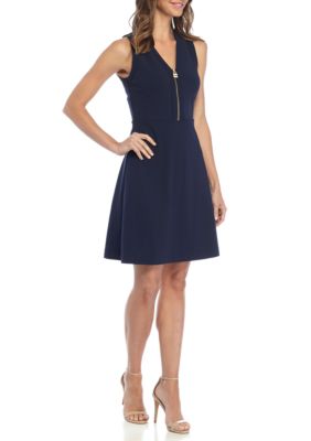 MICHAEL Michael Kors Lock Pull Zip Front Dress | belk