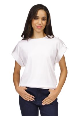 MICHAEL Michael Kors Snap Epaulette T-Shirt | belk