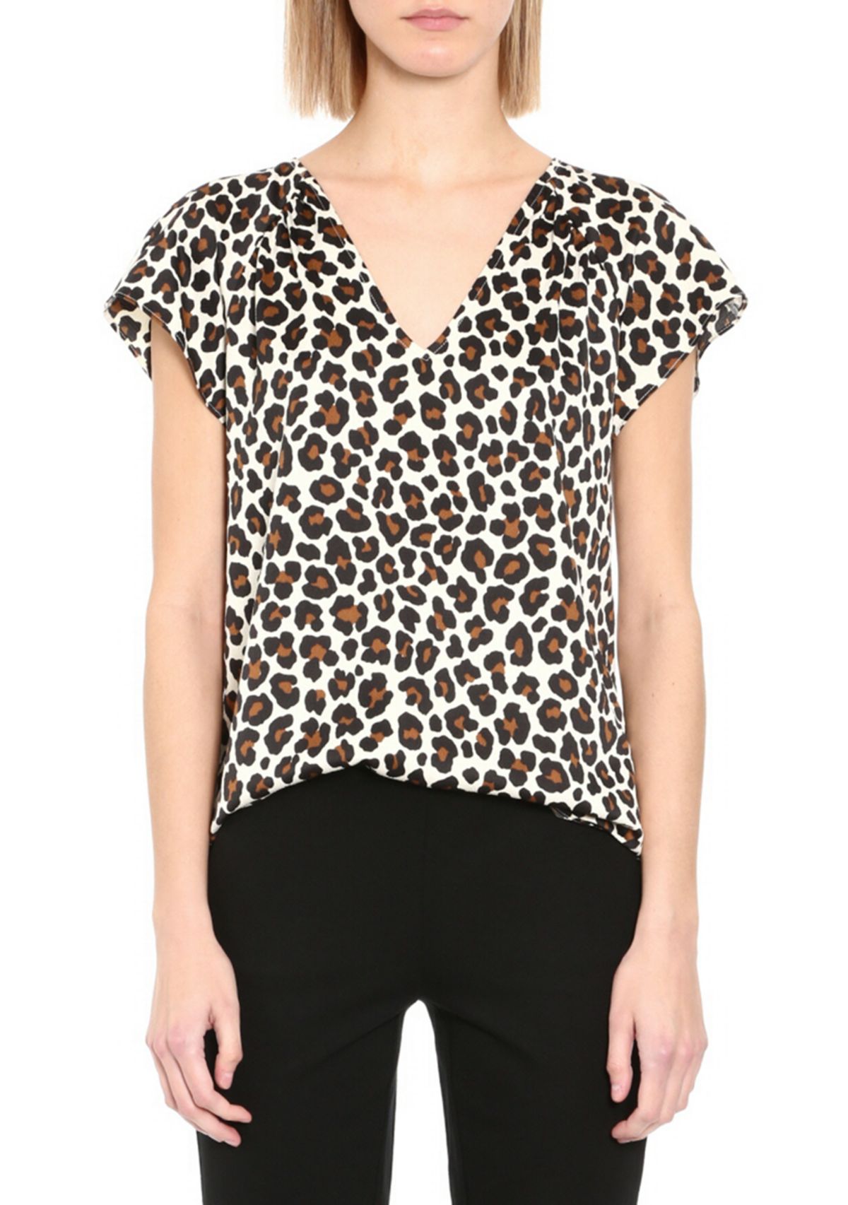 MICHAEL Michael Kors Plus Size Leopard Print Satin Top | Belk