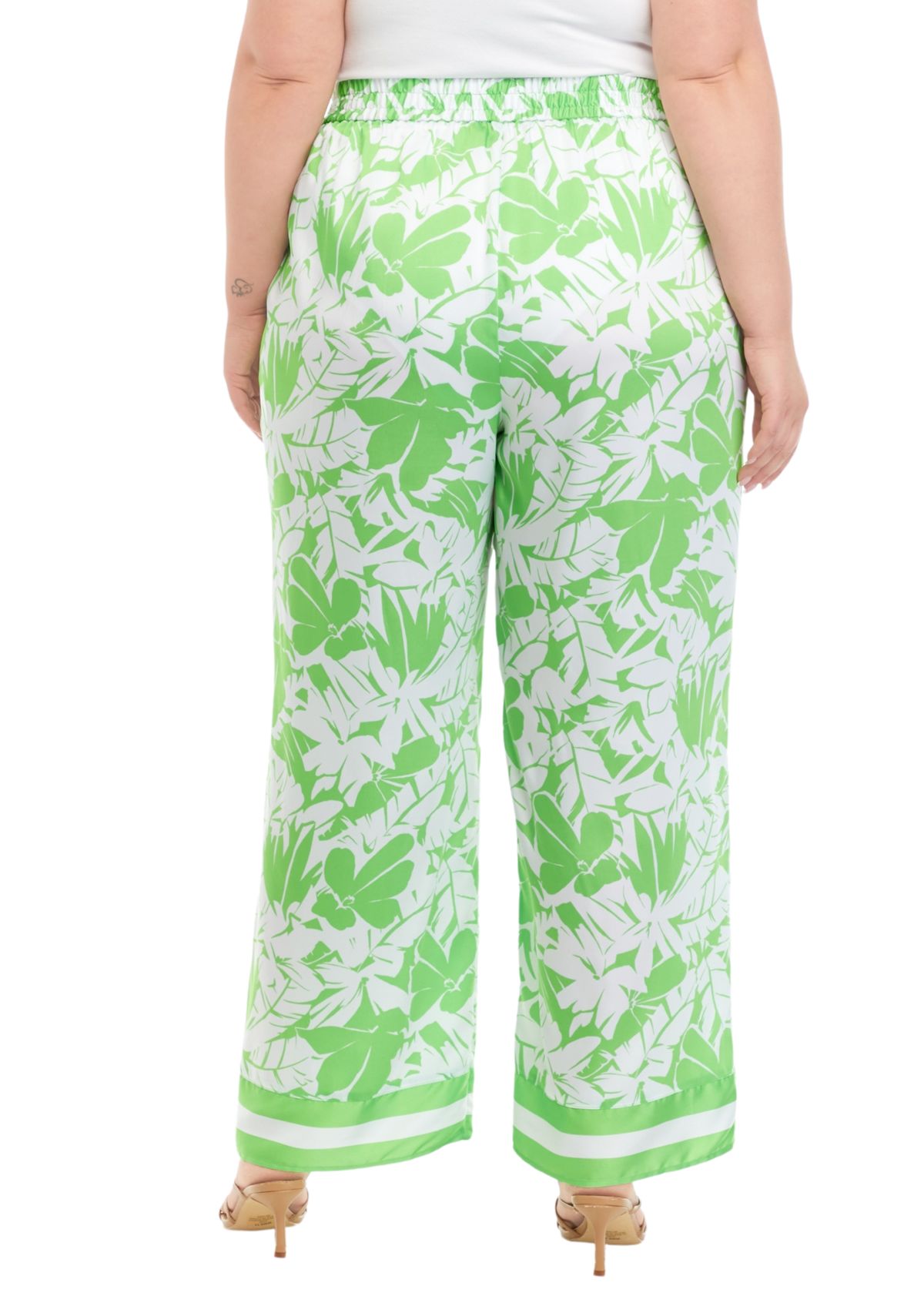 MICHAEL Michael Kors Plus Size Lush Palm Pull On Pants | Belk