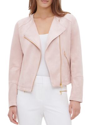 Calvin Klein Faux Suede Moto Jacket | belk