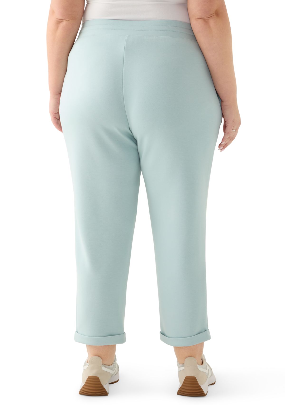Sharagano Plus Size Scuba Piqué Cuffed Pants | Belk