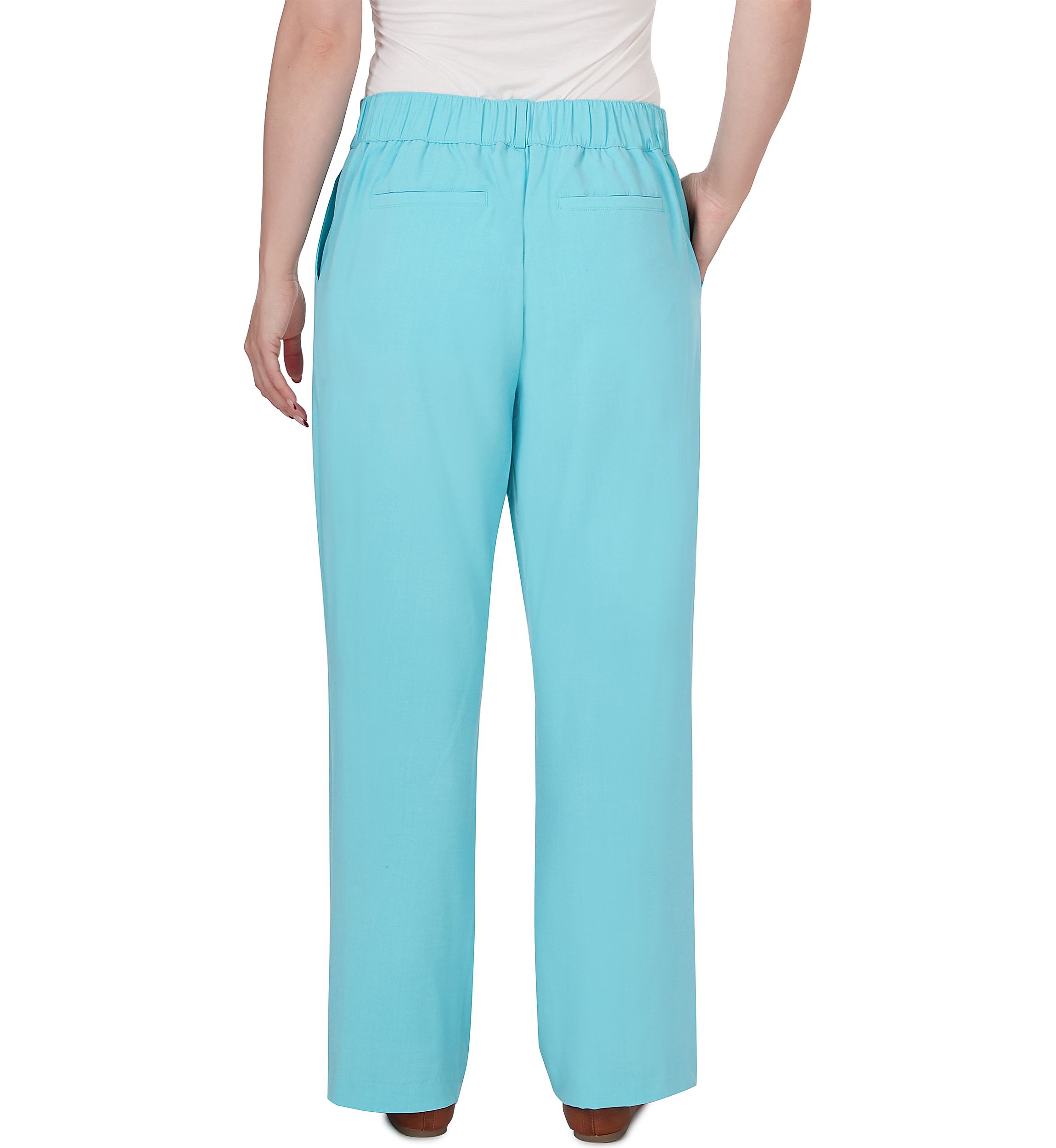 Ruby Rd Women's Classic Fly Front Suiting Trouser Pant with Back ...