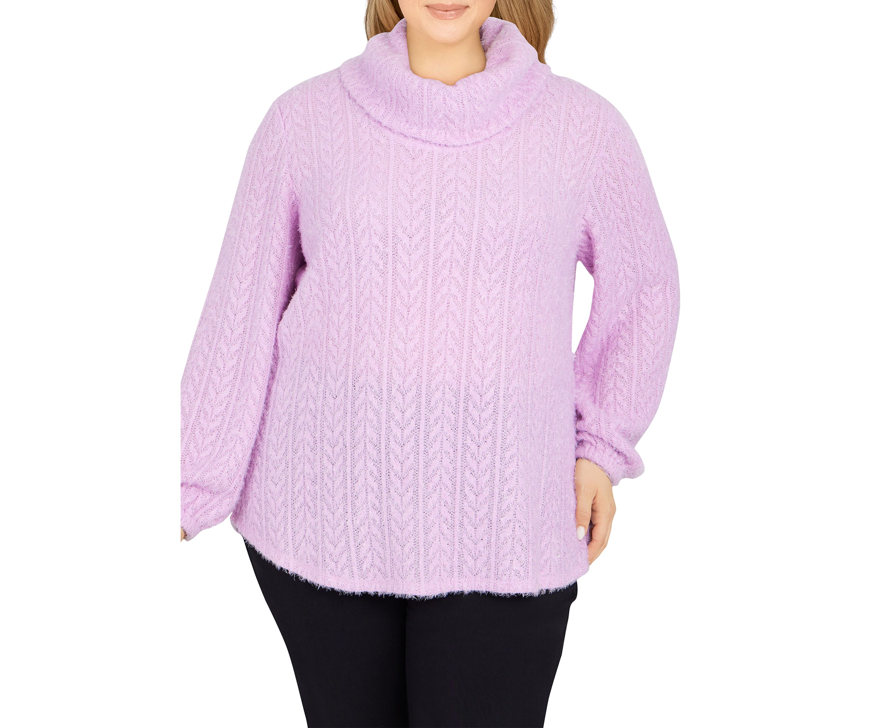 Ruby Rd Plus Size Cozy Cable Knit Top | Belk