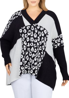 Ruby Rd Plus Size Animal Mix Sweater | belk