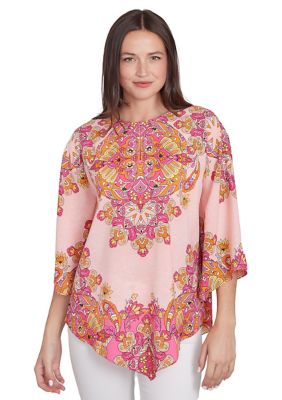 Ruby Rd Women's Ornate Bohemian Floral Medallion Tunic | belk