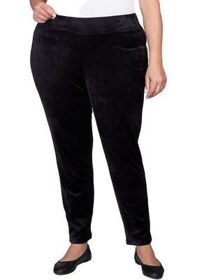 Ruby Rd Plus Size Velour Pull On Ponte Pants | belk