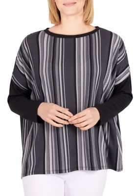 Ruby Rd Women's Easy Chic Pullover Stripe Top | belk