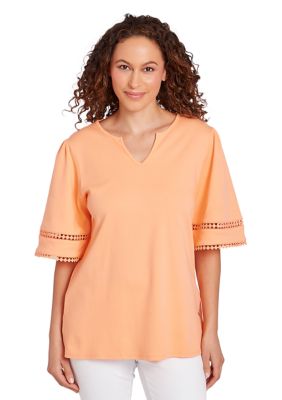 Ruby Rd Women's Knit Interlock Cotton Top | belk