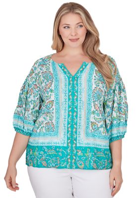 Ruby Rd Plus Size Woven Printed Top | belk