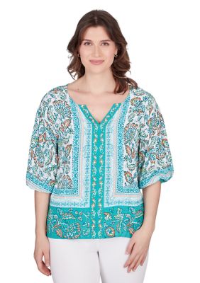 Ruby Rd Petite Woven Swiss Dot Top | belk