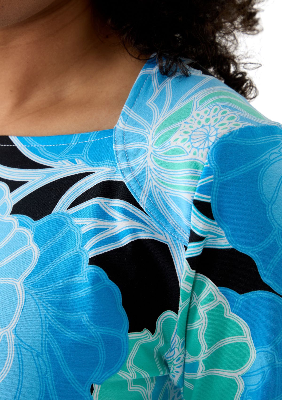 Ruby Rd Women's Bold Poppies Envelope Neck Top | Belk