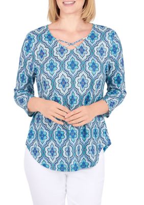 Ruby Rd Petite V-Neck Top | belk
