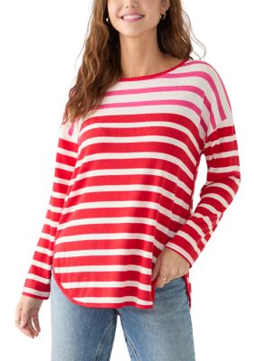 Ruby Rd Women's Crew Neck Stripe Hacci Knit Top | belk