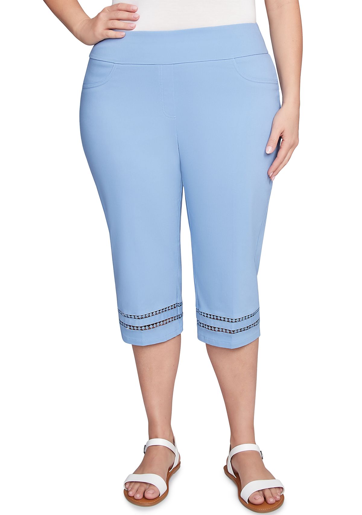 Ruby Rd Plus Size Dreamy Pull On Tech Clamdigger Pants | Belk