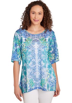 Ruby Rd Women's Embellished Floral Top | belk