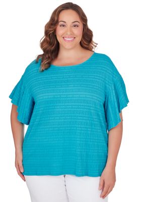 Ruby Rd Plus Size Decorative Smocked Top | belk