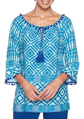 Ruby Rd Amalfi Coast Woven Printed Top | belk