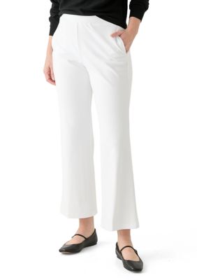 Ruby Rd Women's Luxe Stretch Rib Knit Straight Leg Pull On Pants | Belk