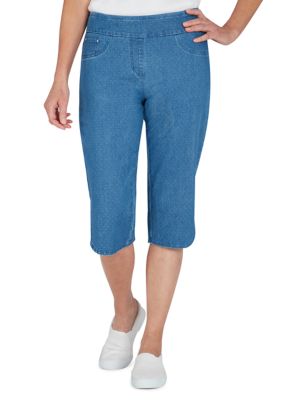 Ruby Rd Women's Summer Fun Denim Clam-Digger Pants | belk