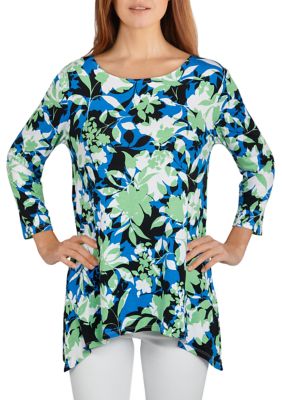 Ruby Rd Plus Size Floral Printed Jersey Top | belk