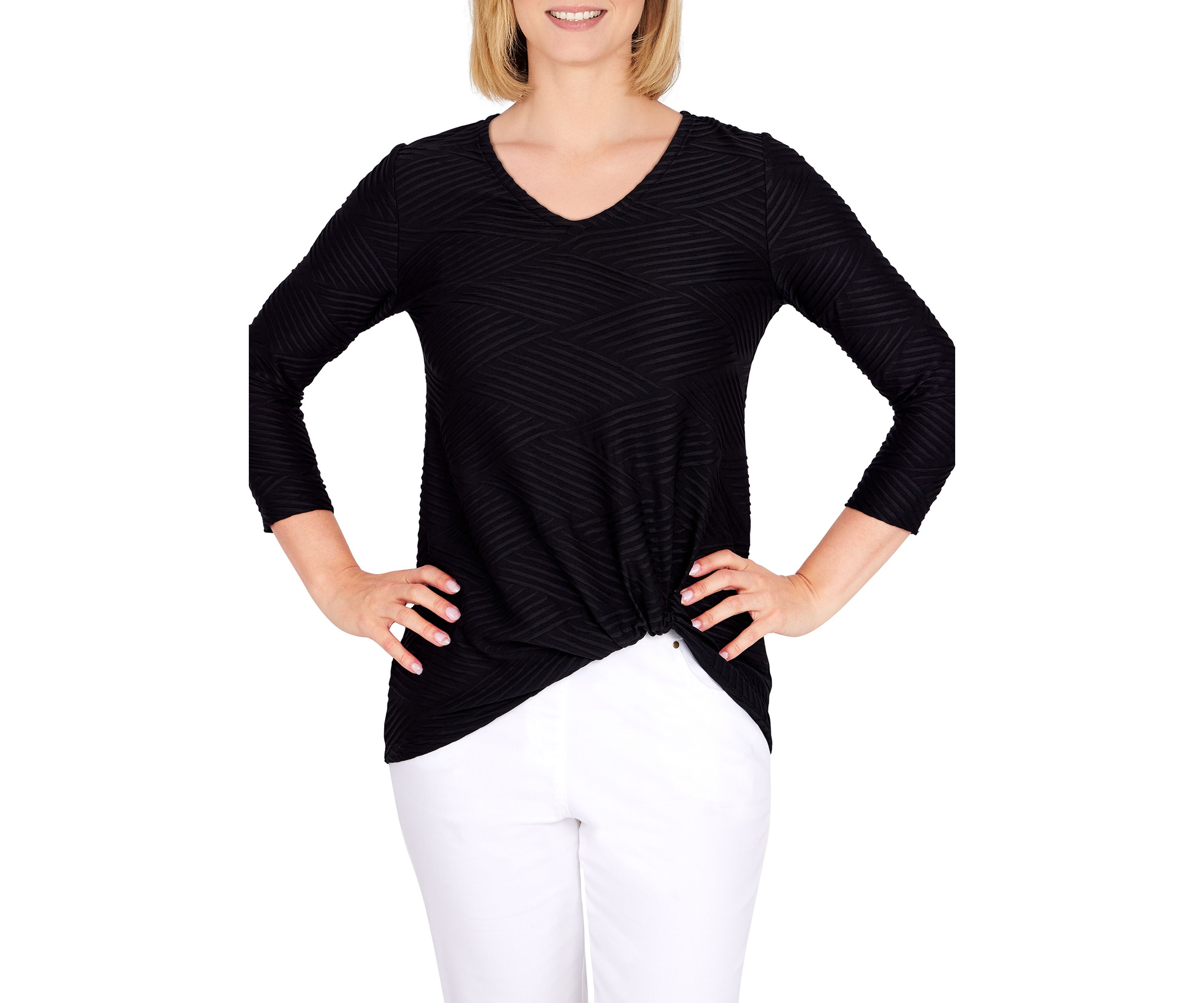 Ruby Rd Women's Knit Ottoman Twist Top | Belk