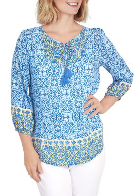 Ruby Rd Plus Size Woven Metallic Top | belk