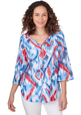 Ruby Rd Women's Woven Paisley Gauze Top | belk