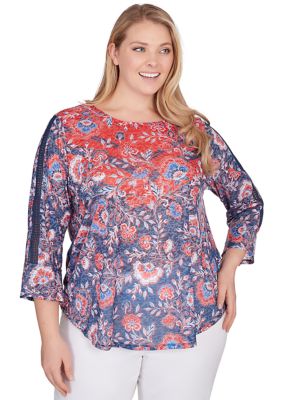 Ruby Rd Plus Size Independence Chevron Top | belk