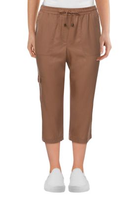 Ruby Rd Women's Exotic Escape Lightweight Stretchy Pull-On Drawstring Tencel® Twill Capris | belk