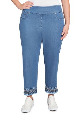 Ruby Rd Plus Size Soft Beaded Embroidery Jeans | belk