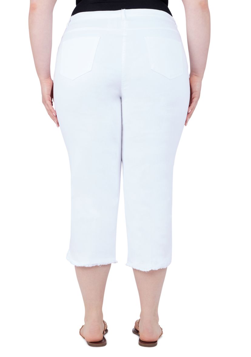 Ruby Rd Plus Size Soft Stretch Denim Capris | Belk