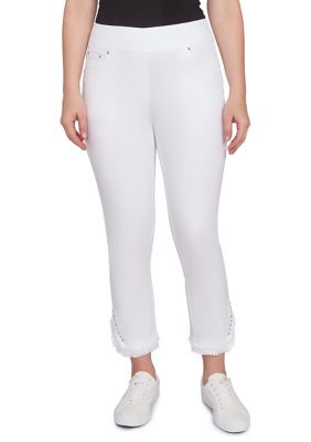 Ruby Rd Plus Size Luxury Pull On White Denim Jeans | Belk