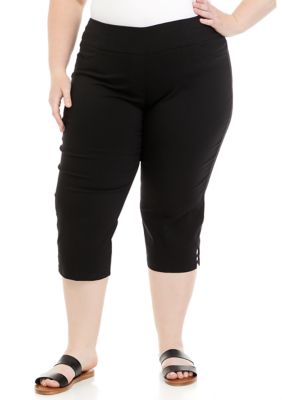 Ruby Rd Plus Size Ladder Hem Millennium Tech Capris | Belk