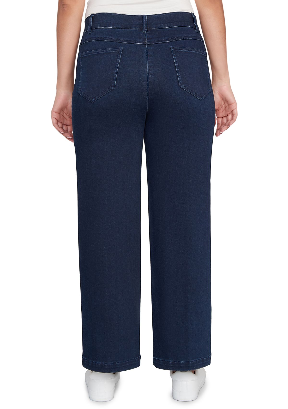 Ruby Rd Women's Terry Denim Wide Leg Jeans | Belk