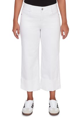 Ruby Rd Women's Comfort Waist Wide Leg Cropped Jeans | Belk
