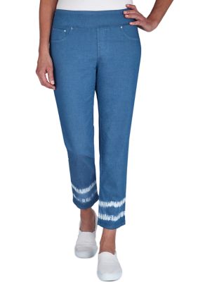 Ruby Rd Petite Pull-On Mid-Rise Colored Denim Pants | belk