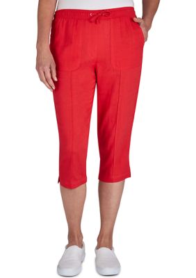 Ruby Rd Petite Light Linen Capris | belk