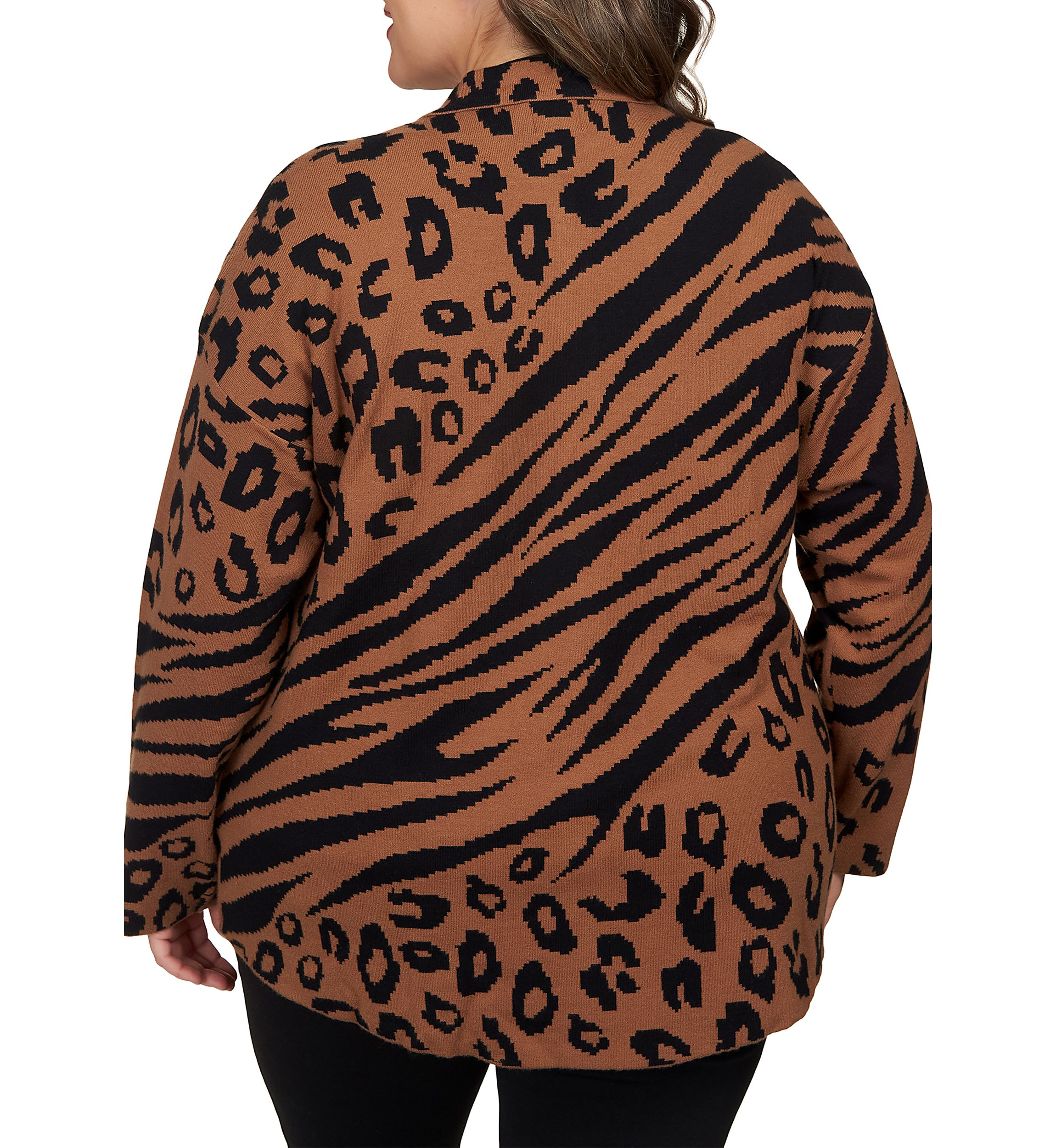 Ruby Rd Plus Size Animal Print "Shacket" Sweater Jacket | Belk
