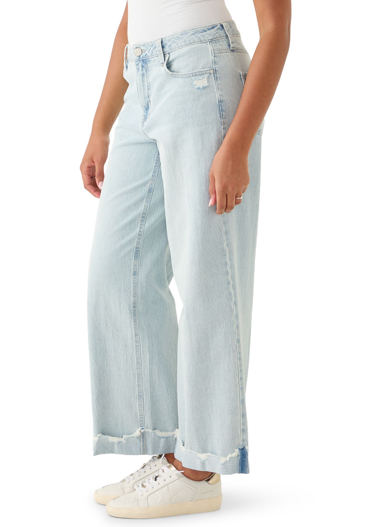 Vanilla Star Women's Wide-Leg High Cuff Jeans | Belk
