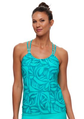 Next by Athena Tiki Bar Third Eye Shirred Tankini Swim Top | belk