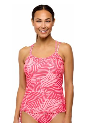 Athena Sun Chaser Third Eye Shirred Tankini Swim Top | belk
