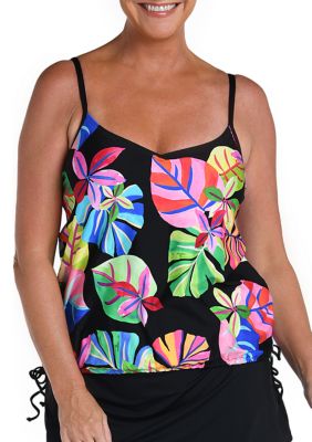 24th and Ocean Blouson Tankini Swim Top | belk