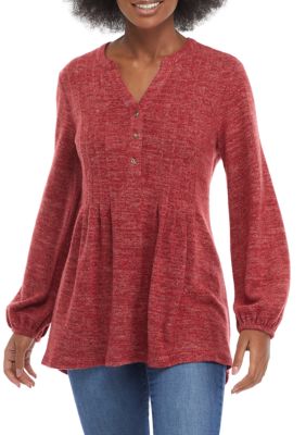 Wonderly Women's Tunic Henley Top | belk